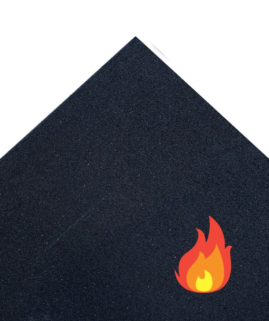 Fire Rated 🔥 Rubber Gym Flooring - Black - 15mm Gym Mats